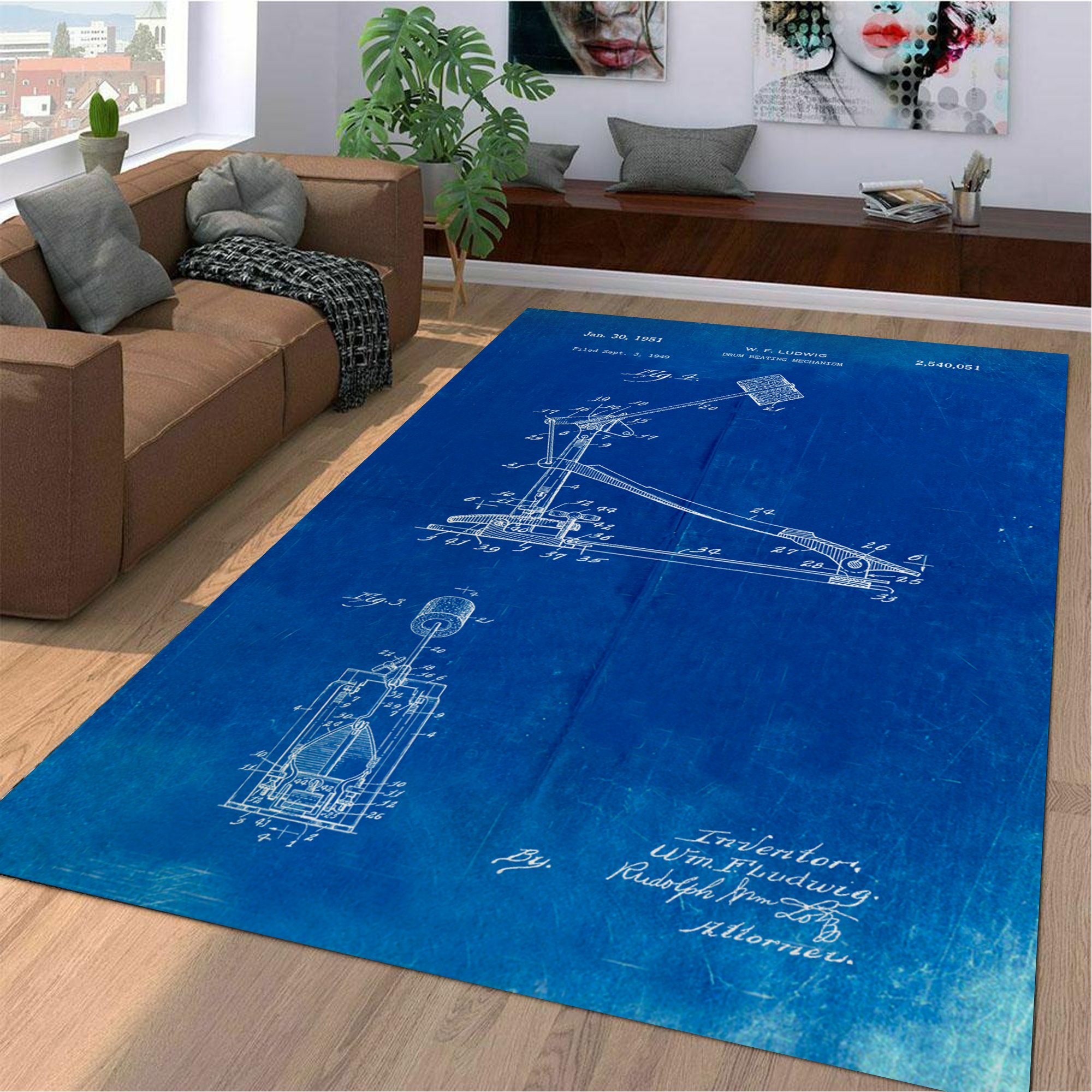 Drum Kick Pedal Area Rug – HighSportPrint