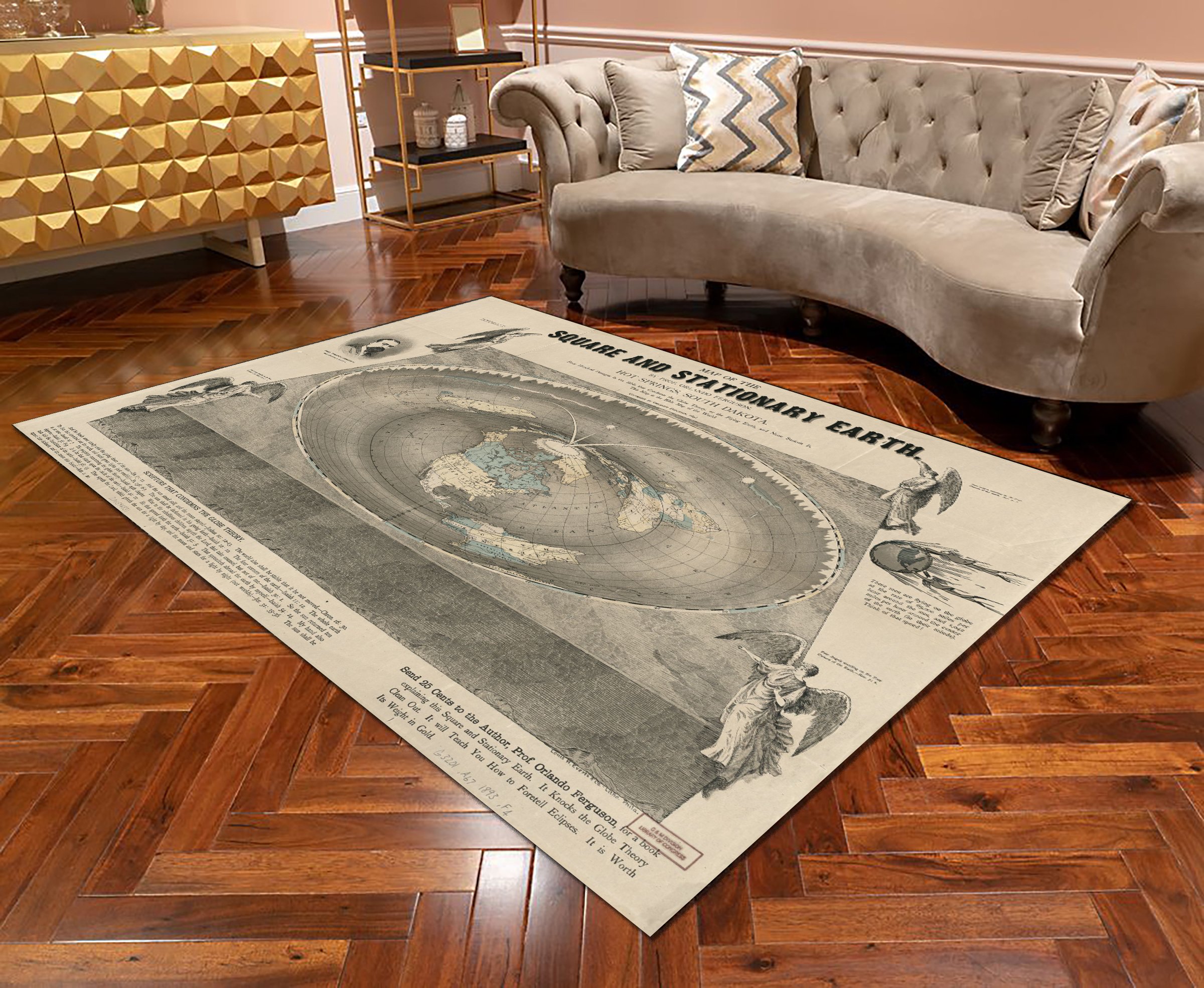 Square And Stationary Earth Area Rug – HighSportPrint
