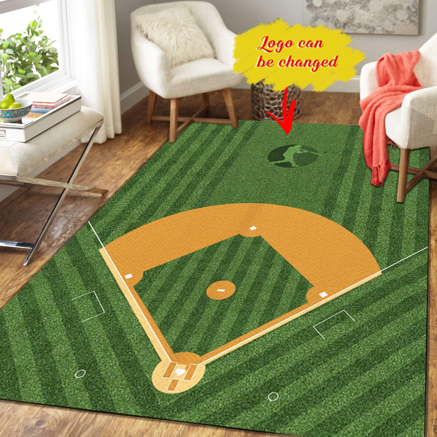 Personalized Any Baseball Stadium, Ballpark, Baseball park Area Rug ...