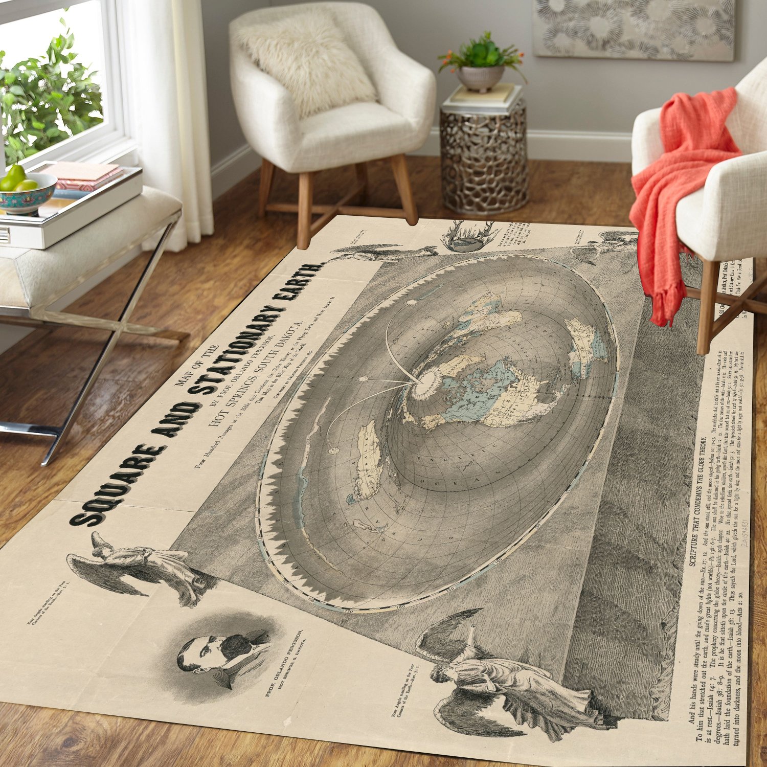 Square And Stationary Earth Area Rug – HighSportPrint