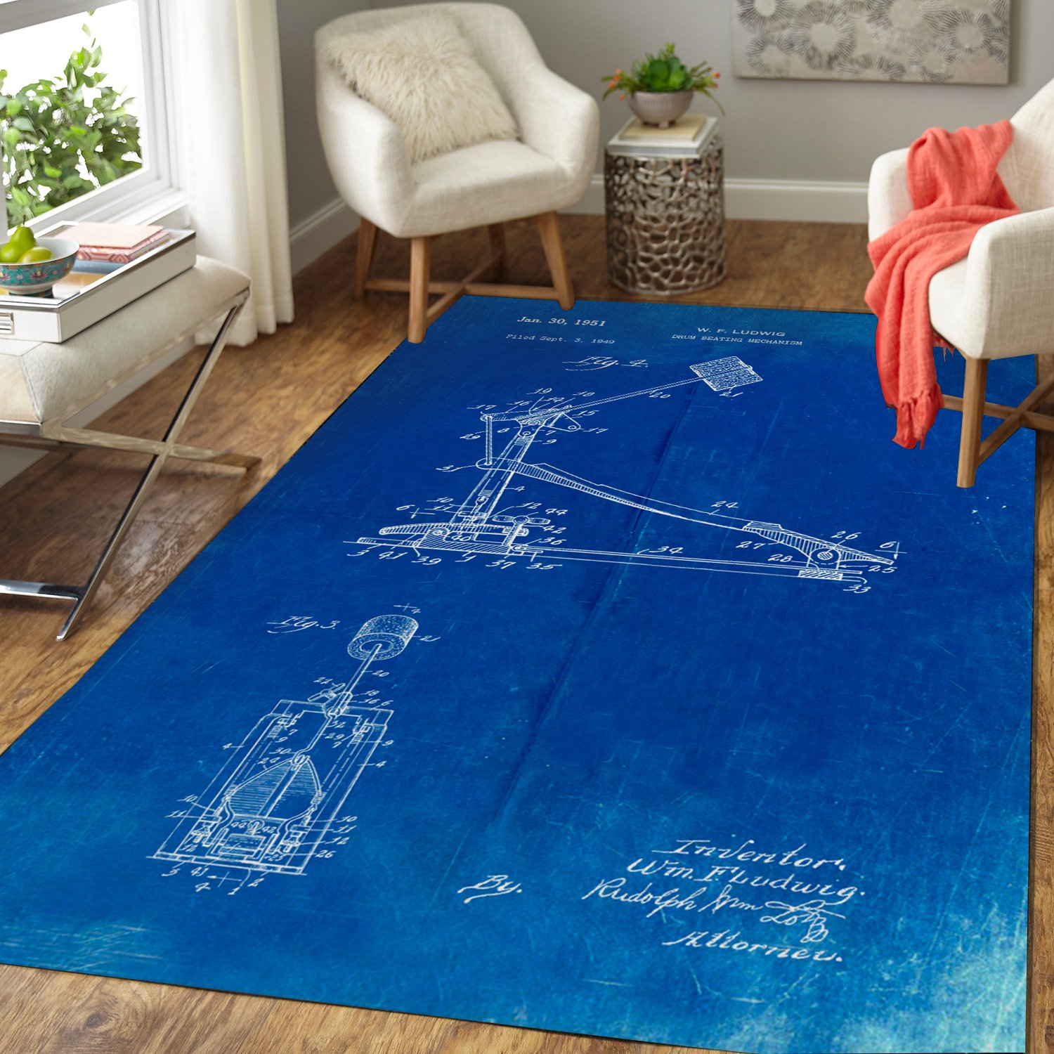 Drum Kick Pedal Area Rug – HighSportPrint