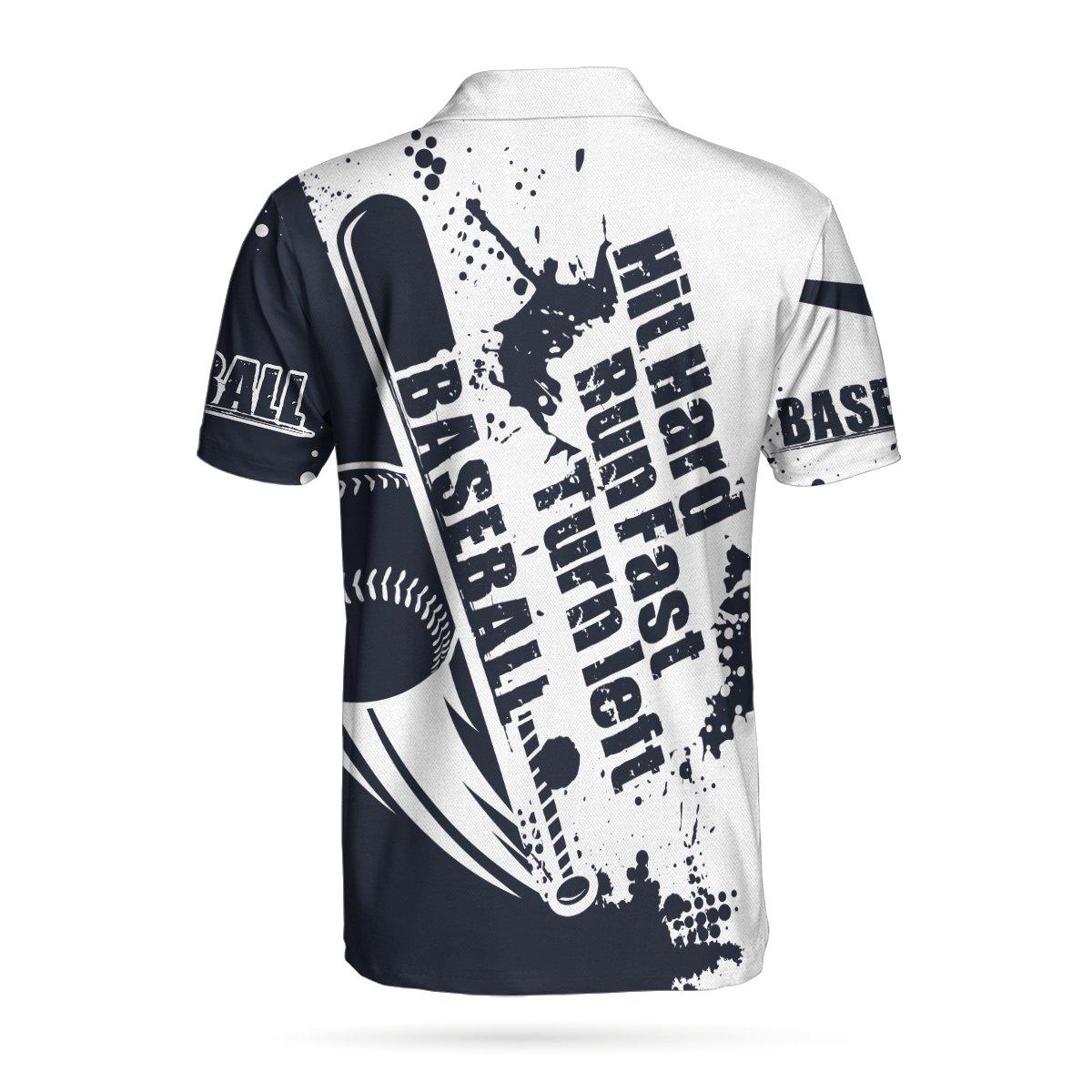 Baseball Lover Hit Hard Run Fast Turn Left Polo Shirt – HighSportPrint