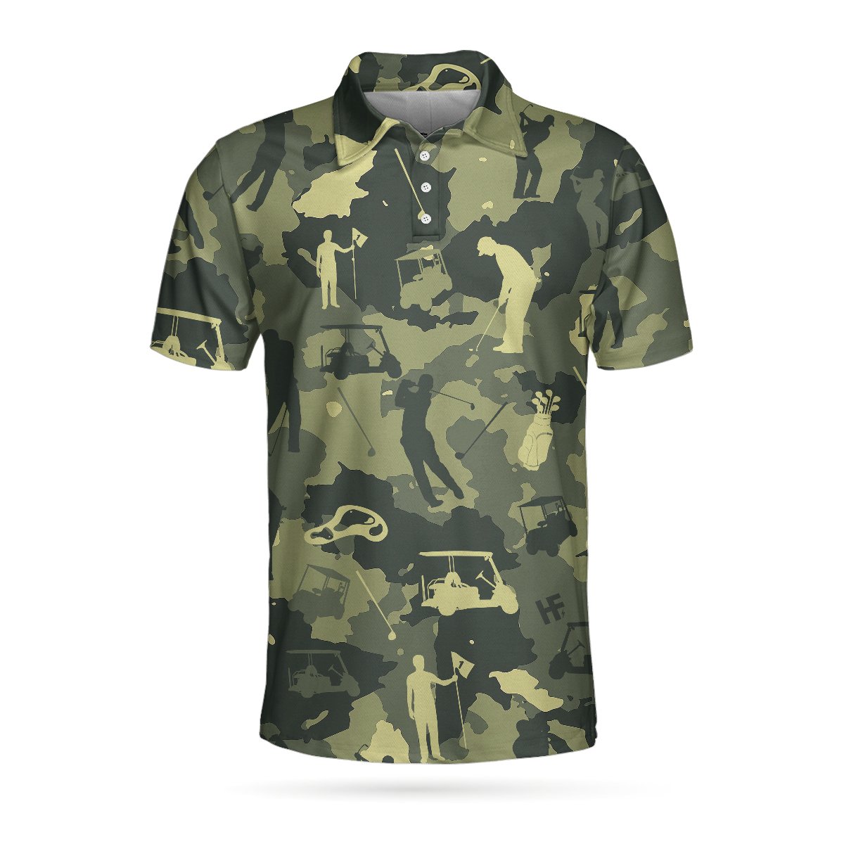 Camouflage Texture Golf Set Polo Shirt – HighSportPrint