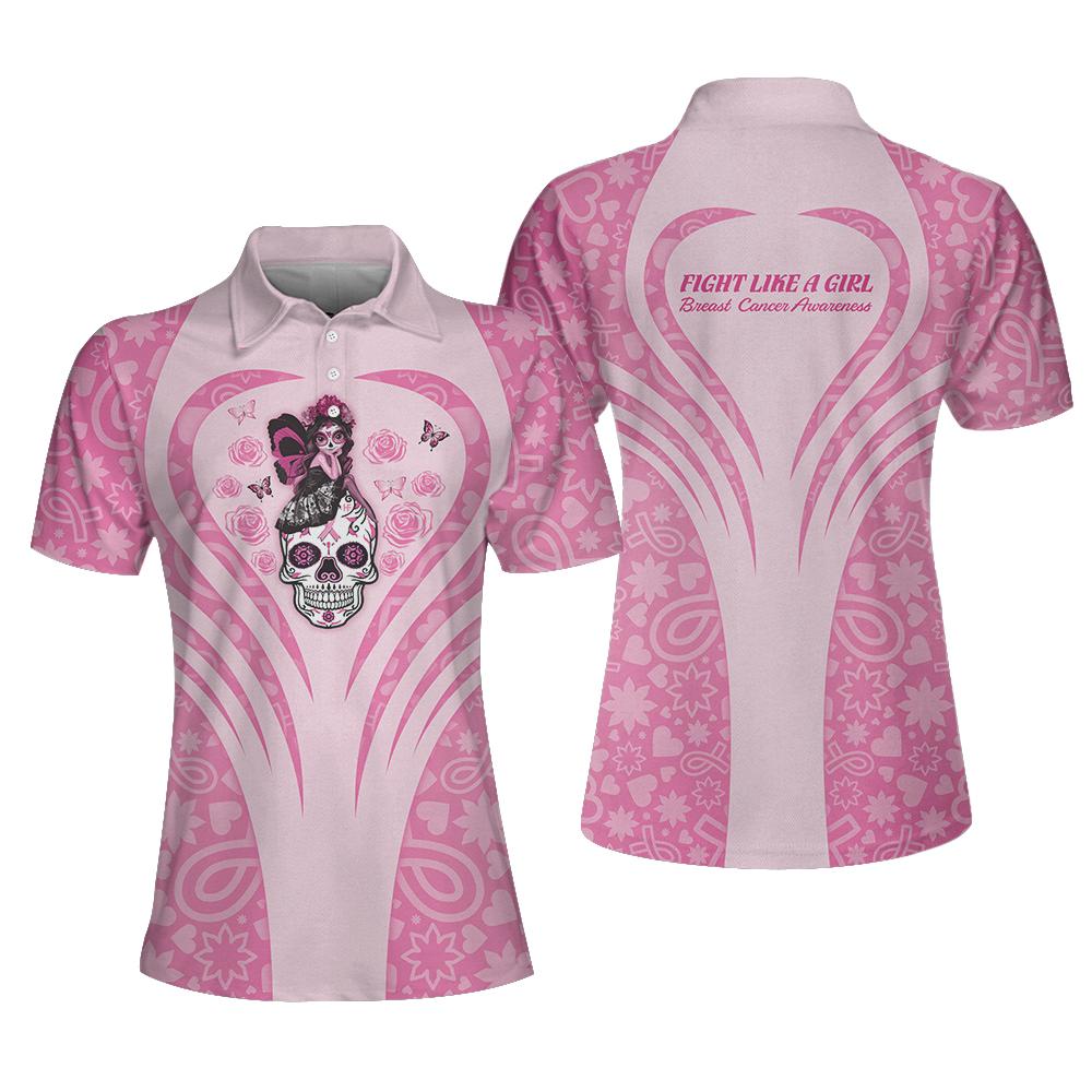 Fight Like A Girl Breast Cancer Awareness Polo Shirt – HighSportPrint