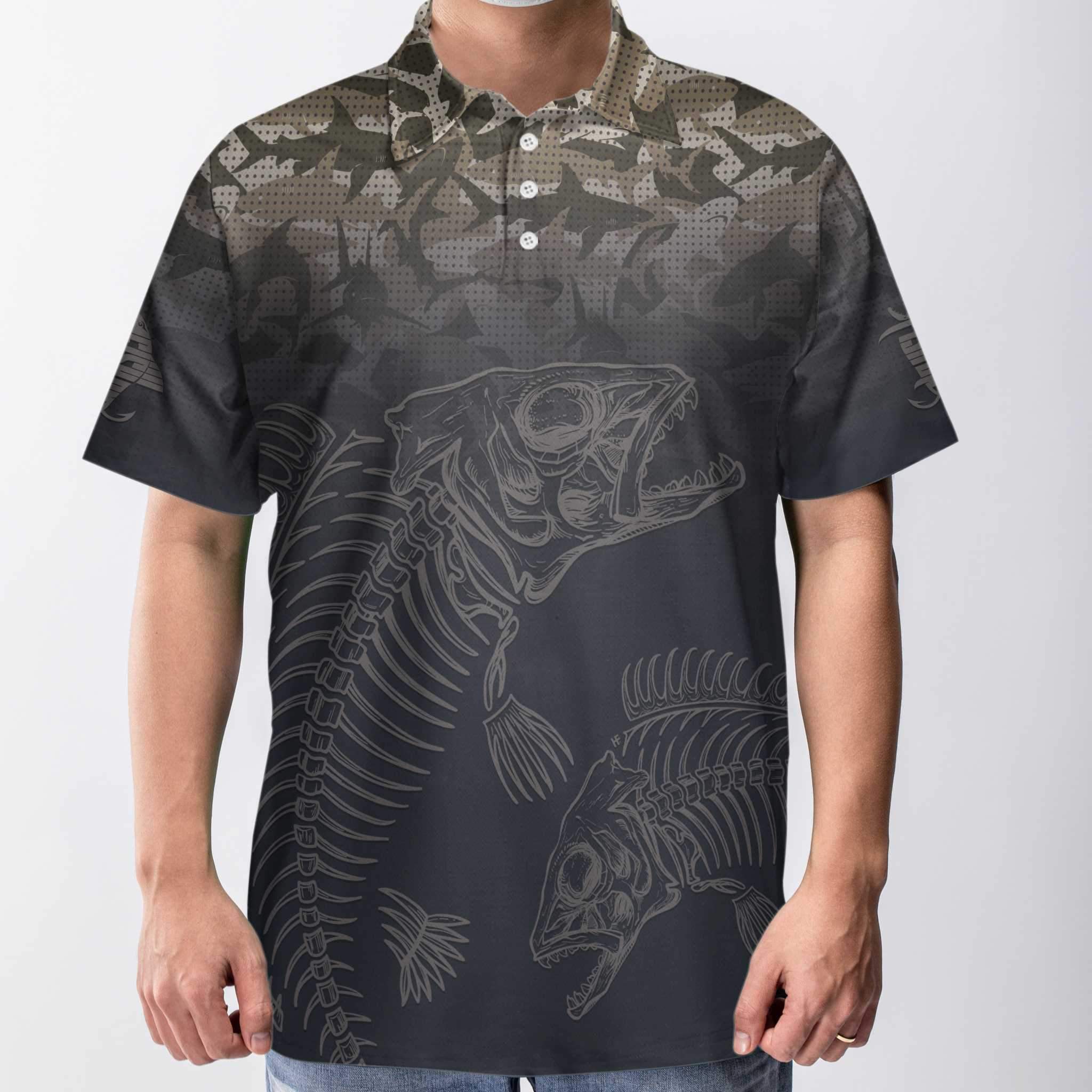 Fish Reaper Fish Skull Skeleton Fishing Polo Shirt – HighSportPrint