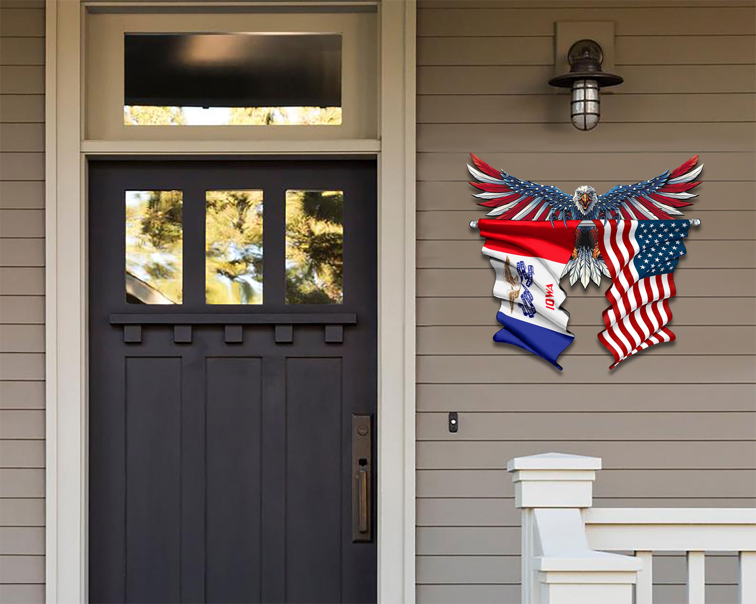 Lowa Flag and United States Flag, Best gift for Independence Day ...