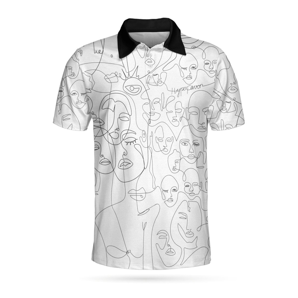 Multiple Face One Line Art White Version Polo Shirt – HighSportPrint Multiple Face One Line Art White Version Polo Shirt – HighSportPrint